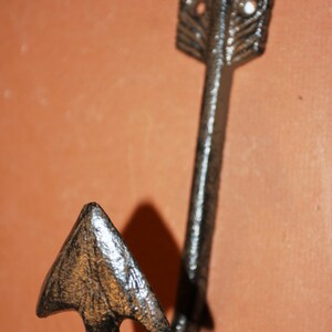 4) Vintage Look Cast Iron Arrow Wall Hooks, 6 Inches Tall, Shipping ...
