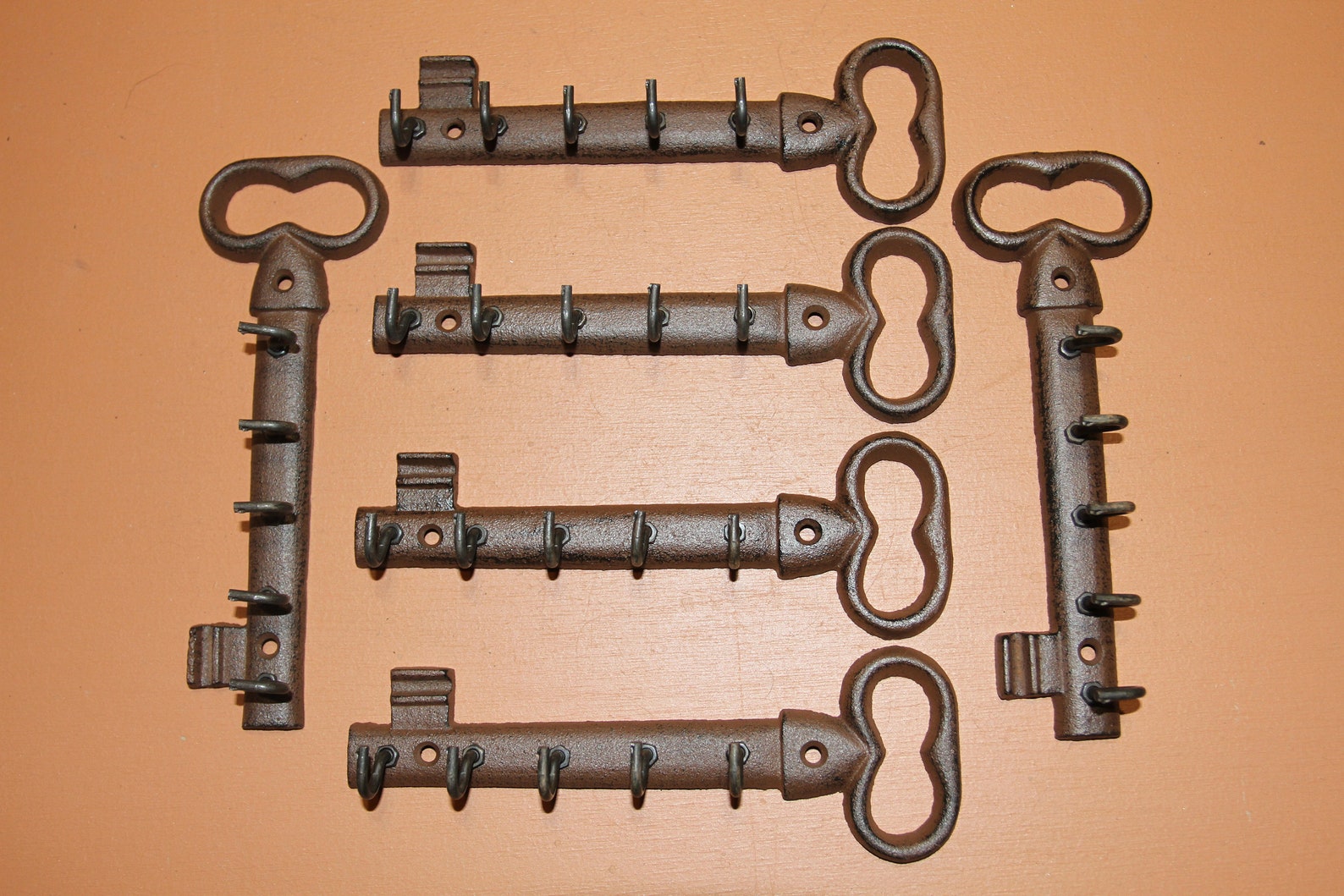 Antique Replica Cast Iron Skeleton Key Hooks Rack 7 5/8 Inch - Etsy
