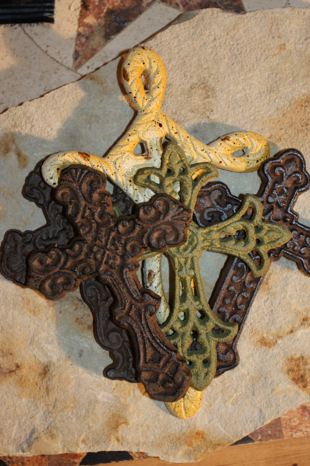 Christian Family Wall Cross Display Shabby Distressed Christian Family Wall Cross Display Shabby Distressed