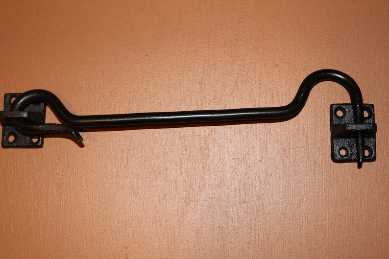 2 Log House Cabin Door Hook Latches 10 Inch Cast Iron Rustic - Etsy