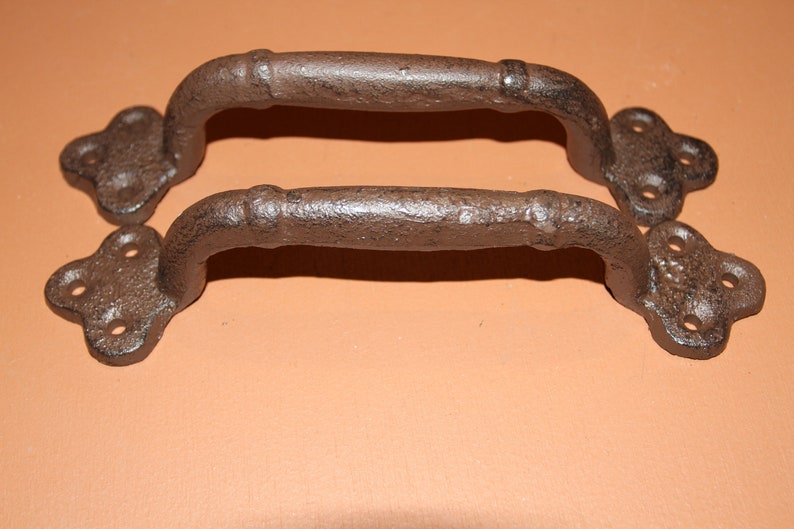 Extra Large Rustic Cast Iron Drawer Pulls 8 7/8 Inch Long 7 - Etsy