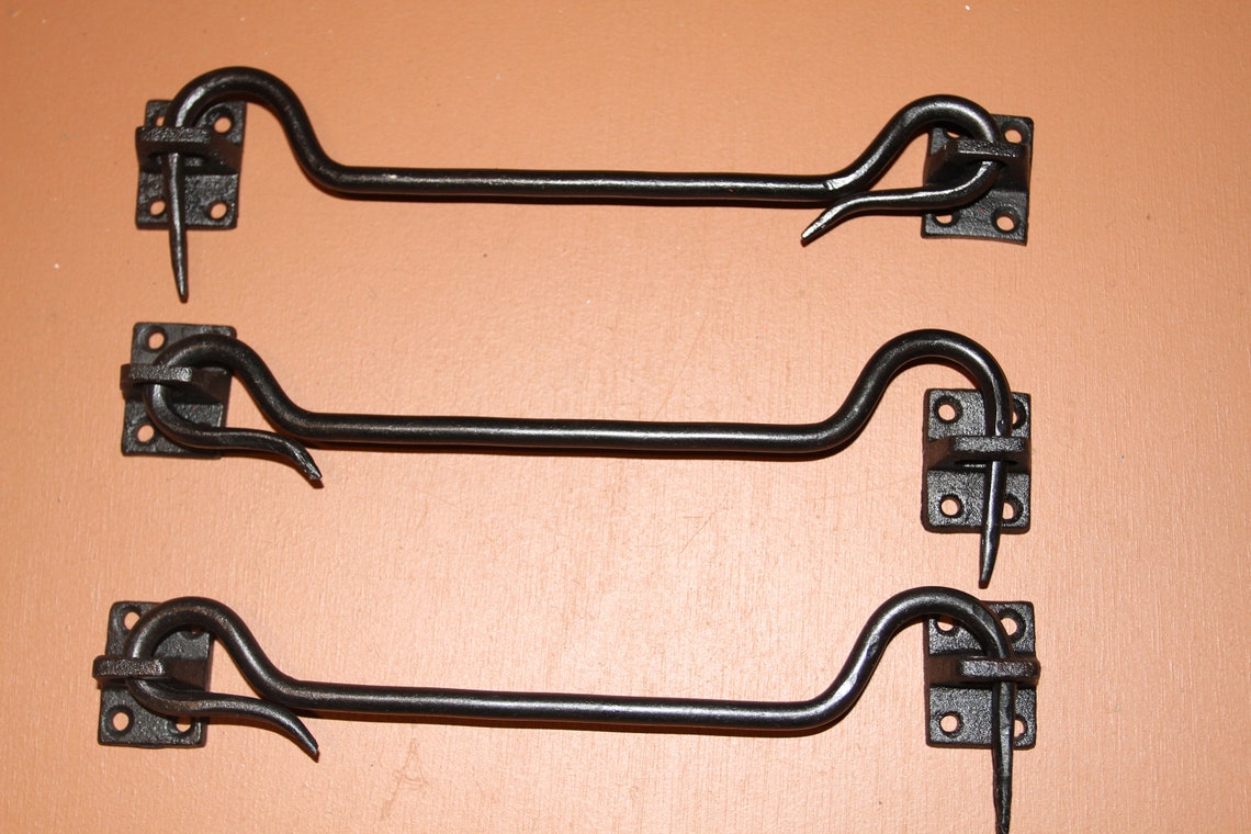 2 Large Rustic Shutter Hook Latches 10 Inch Cast Iron Rustic - Etsy