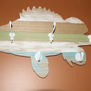 Fish Cleaning Station Decorative Wall Hook Rack Wooden Fish, 22 1/2 ...