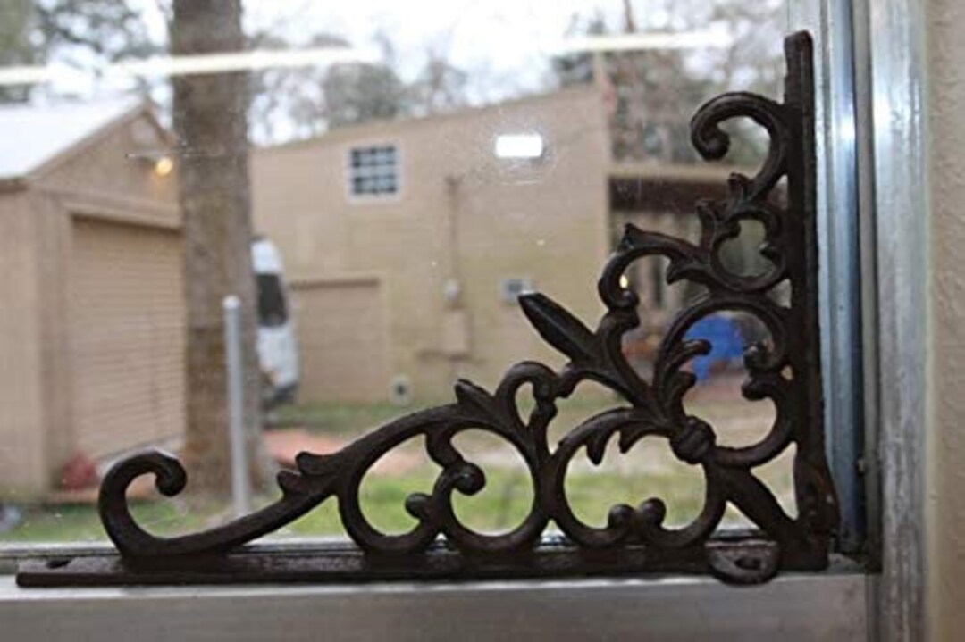Large French Country Window Corner Corbels 3-D Both Sides, Cast Iron 9 ...