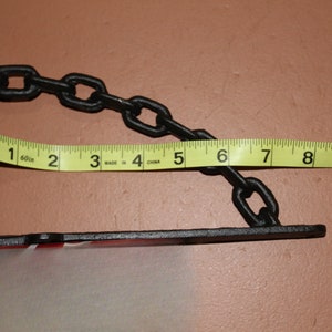 Black Industrial Chain Shelf Brackets / Patio Corbels, Heavy Solid Cast ...