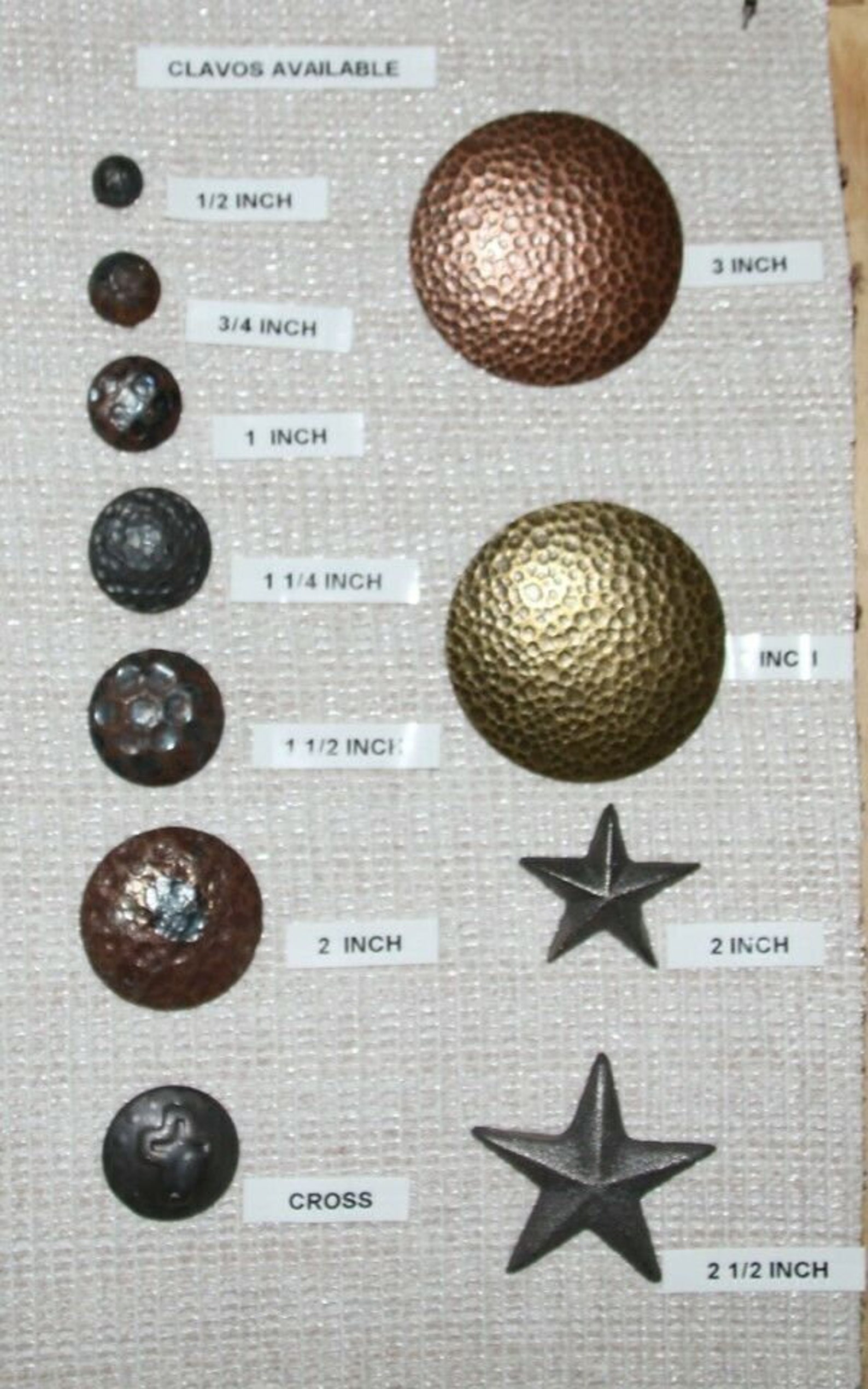 Small Round Clavos / Half Inch Size CL-1/2 - Etsy