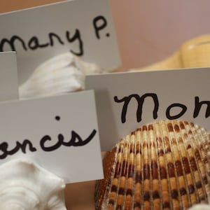Ocean Theme Reception Dinner Tabletop Decor Seashell Name Place ...
