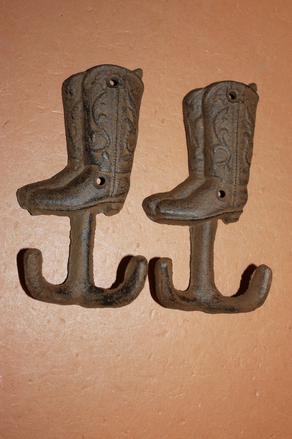 Western Bath Towel Hooks 5 1/4 Rustic Cast Iron - Etsy