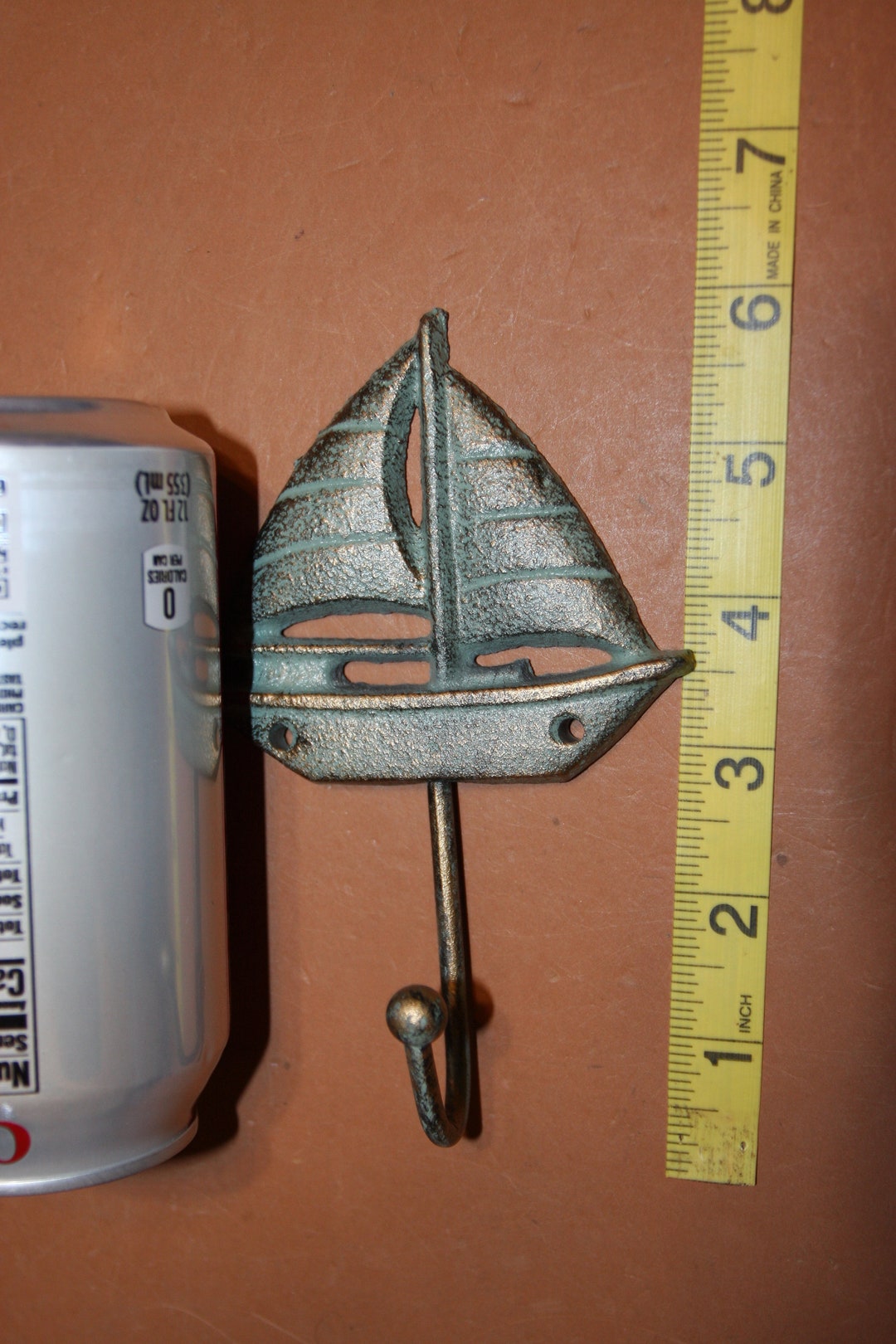 Antiqued Look Sail Boat Wall Hook Sailing Nautical Wall - Etsy