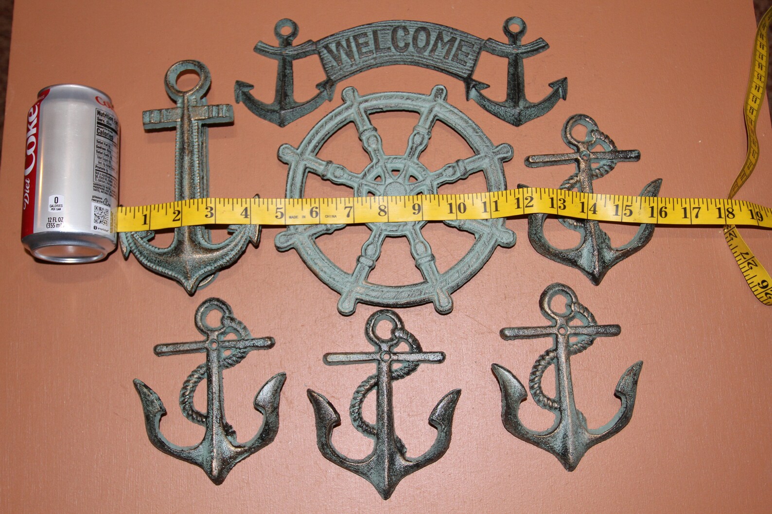 Boat Captain Decor Antique Look Anchor Welcome Plaque / Door - Etsy