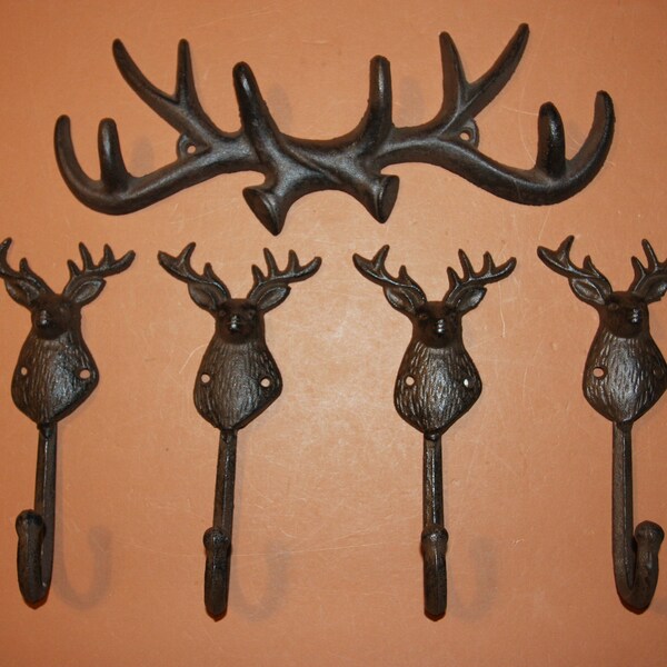 Deer Head Wall Hook - Etsy