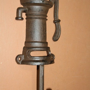 Old Fashion Faucet Handle / Hand Water Pump, Wall Hooks - Rustic Cast ...
