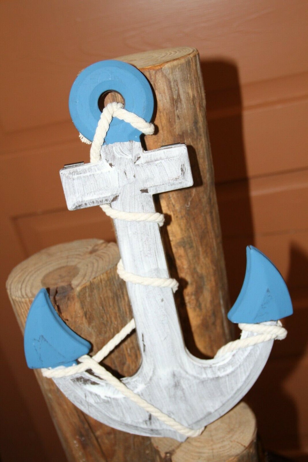 GIANT ANCHOR, Wood, Wall Hanging, Beach Decor, Boat Decor,mariners ...
