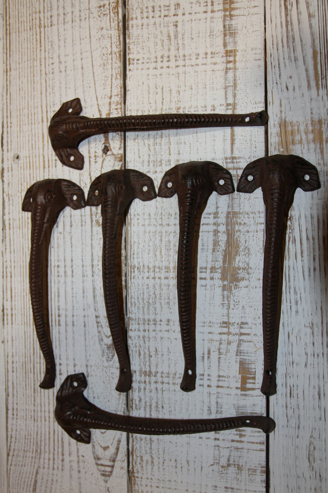6) African Motif Cabinet Hardware Pulls Rustic Cast Iron 8 5/8 Inch ...