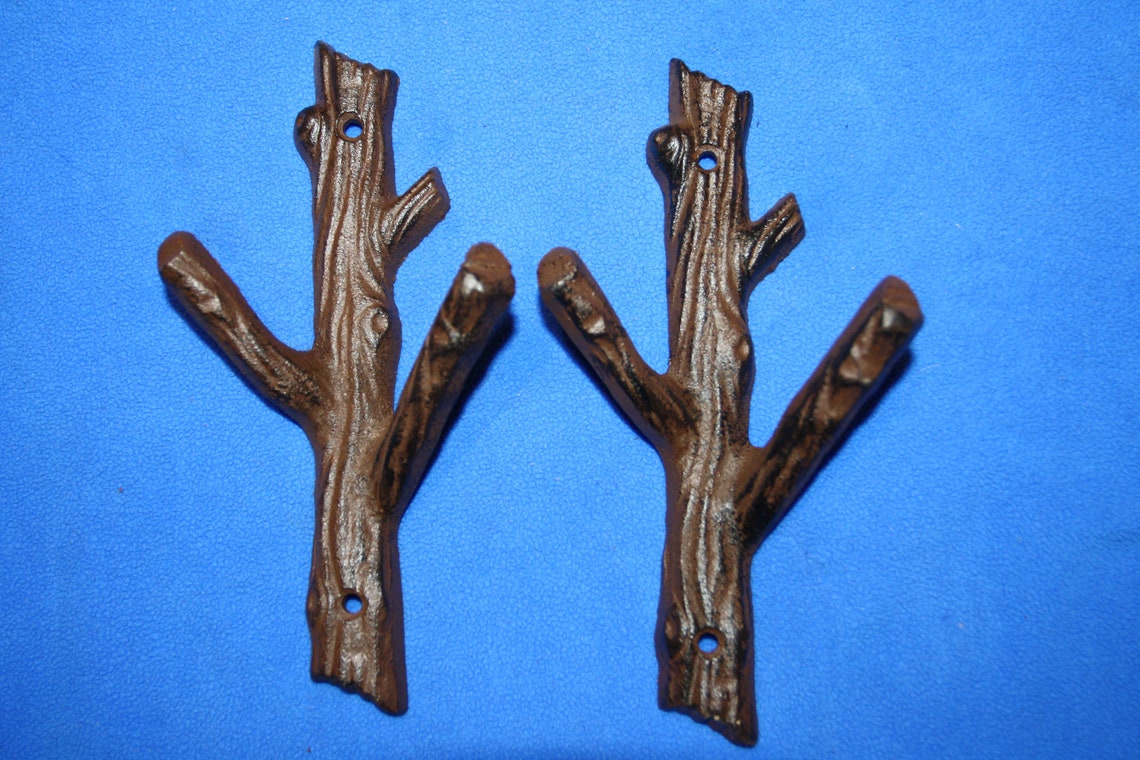 Woodland Theme Cabin Entryway Decor Tree Branch Wall Hooks | Etsy