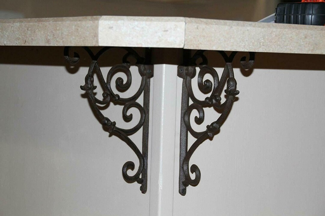 Elegant Farmhouse Kitchen Island Countertop Bracket Accents, 10 1/8 ...