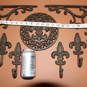 Cajun Home Decor Gift Set Cast Iron Coat Hooks Wall Plaque | Etsy