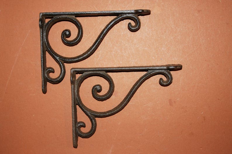 Elegant Farmhouse Open Shelving Brackets Cast Iron 6 - Etsy