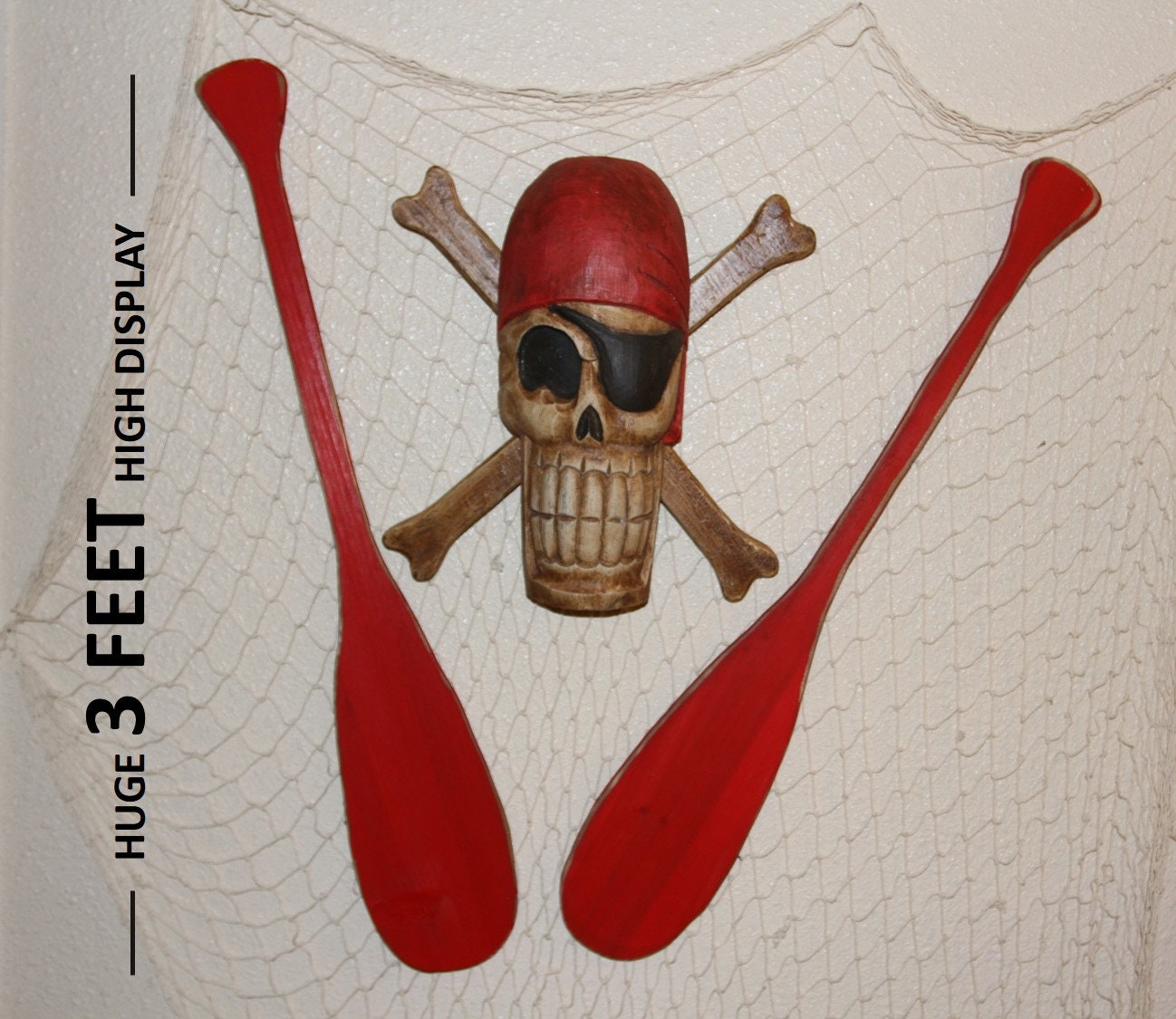 Jolly Roger Theme Boathouse Decor Weathered Look Wood 5 items Home ...