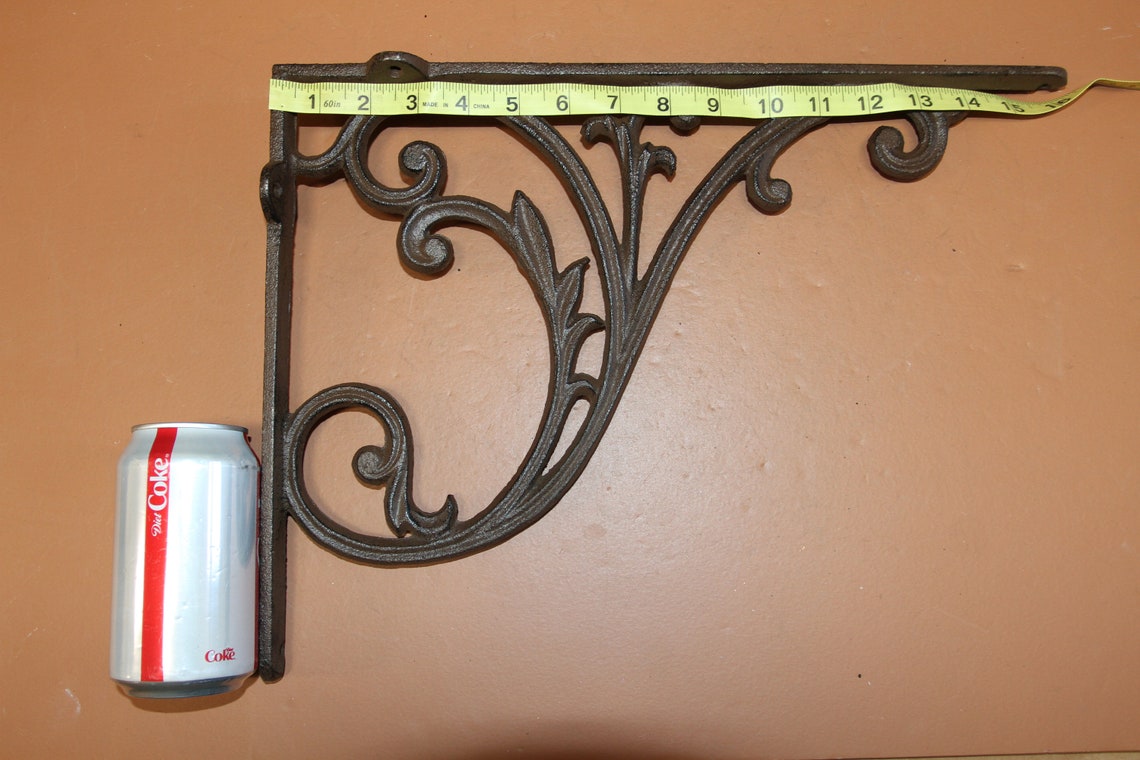 XL Large Decorative Shelf Brackets Heavy Cast Iron 16 Inch | Etsy