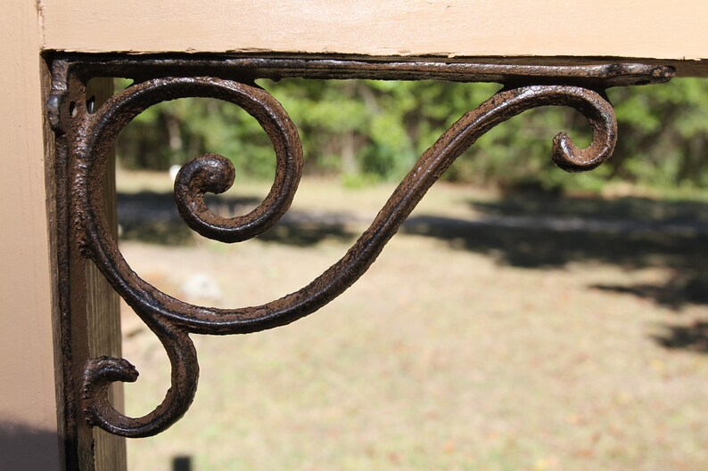 Elegant Farmhouse Open Shelving Brackets Cast Iron 6 - Etsy
