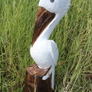 PELICAN / Decorative Free Standing Wood Pelican / Beach Decor / Mothers ...
