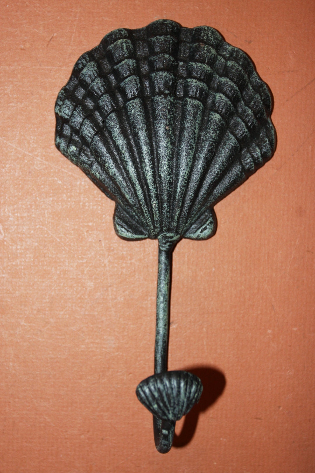 2) Seashell Beach House Bath Decor, Seashell Bath Hooks, Towel Hooks ...