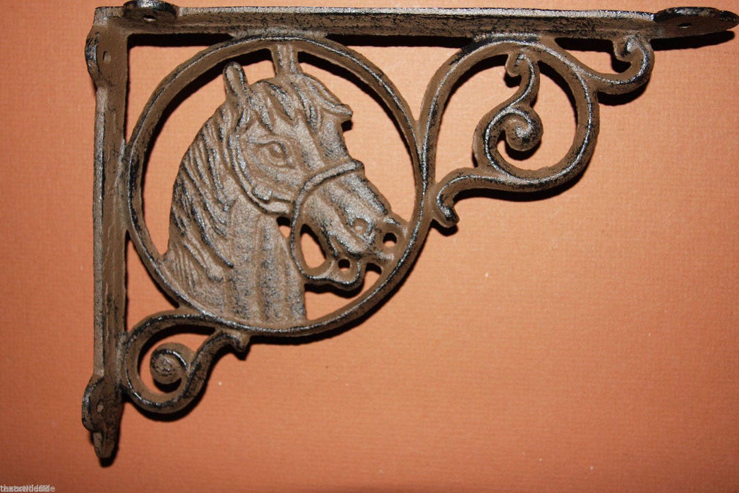 Horse Shelf Brackets 8 3/4 Inch Cast Iron, B-4 Free Ship - Etsy