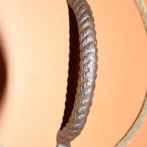 Rustic Coastal Door Pull, Cast Iron, Rope Design, 8 1/2 Inch Wide ...