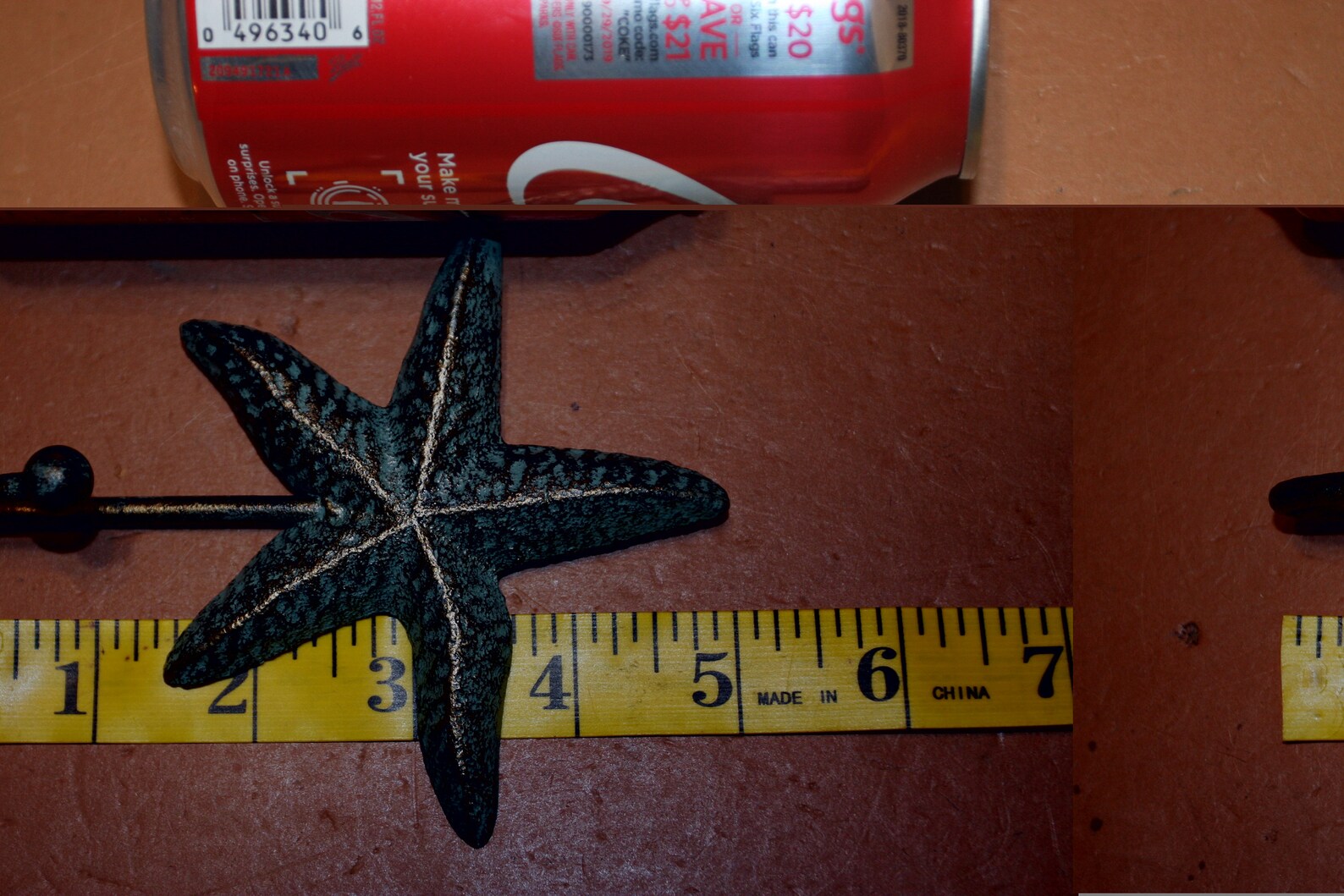 Starfish Key Hooks Bronze-look Cast Iron 5 Inch Volume | Etsy