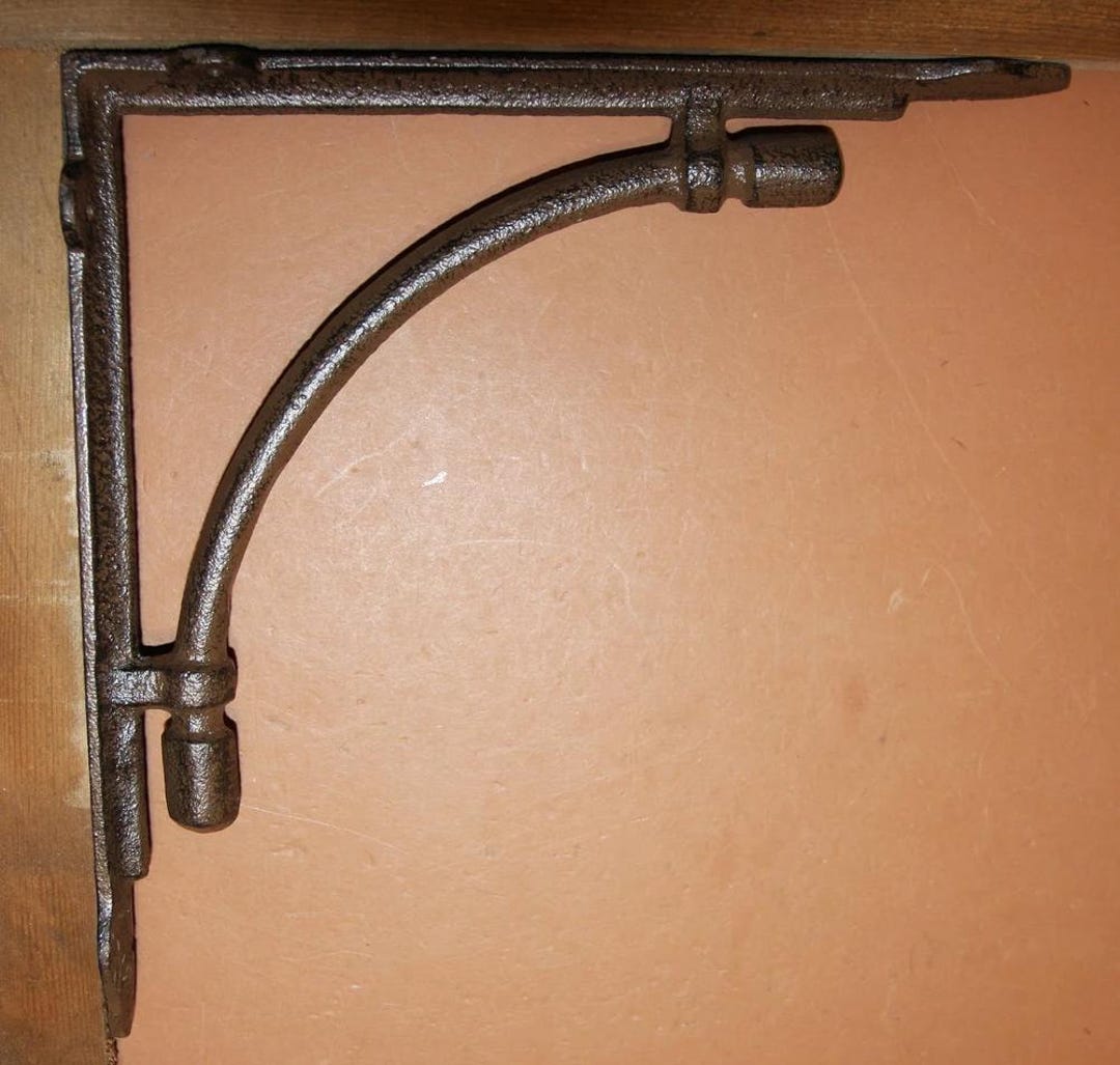 SHELF BRACKETS, Large Shelf Brace, Curved Pipe Design, Corbels, Kitchen ...