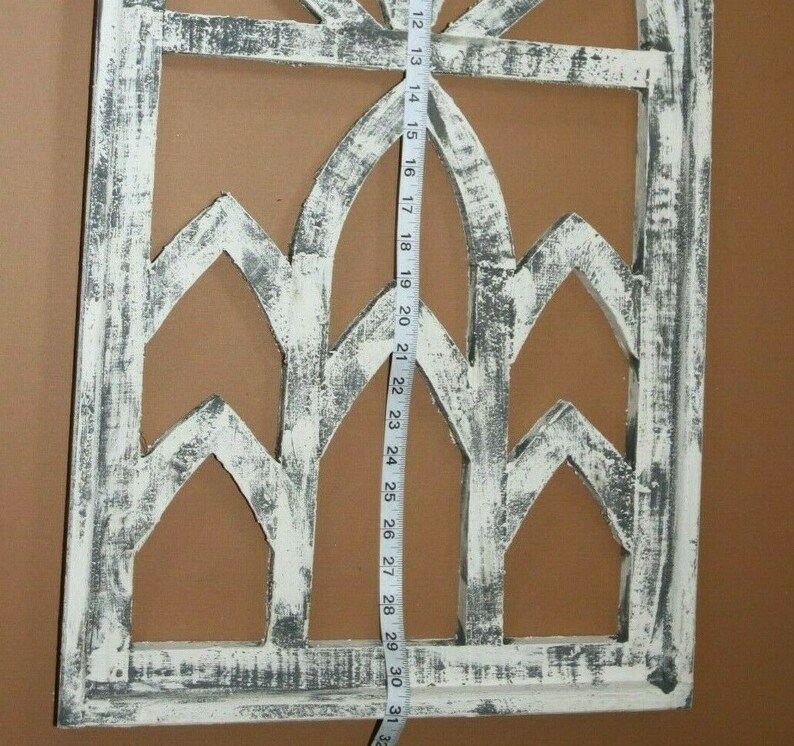 White Wood Farmhouse Wall Window Display 30 1/4 - Etsy