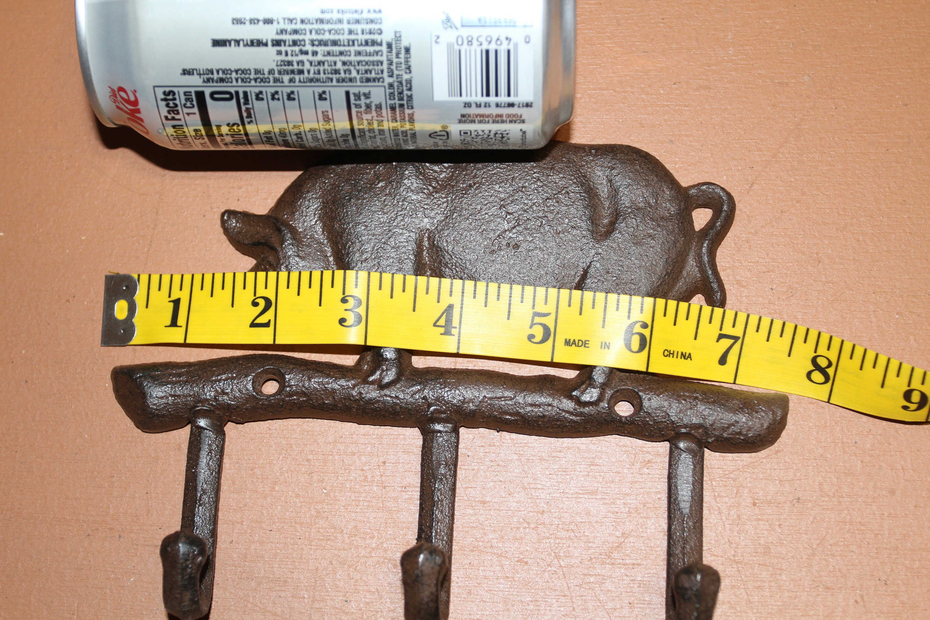 Rustic Hog Wall Decor / Cast Iron Wall Hooks 7 Inch Wide 3 - Etsy