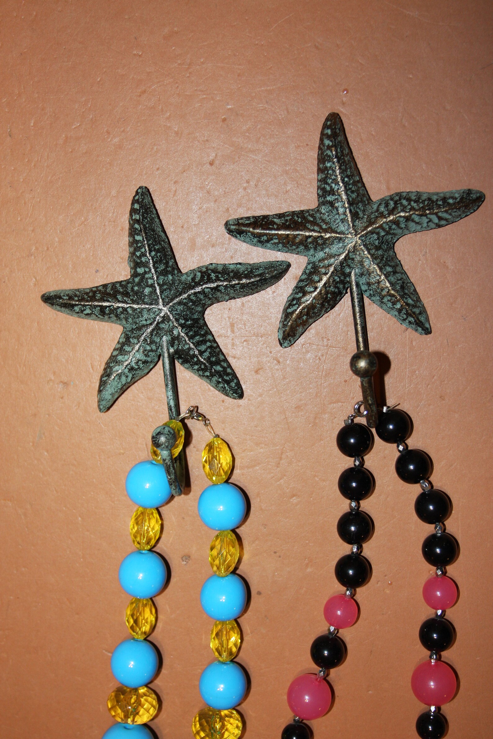 Starfish Key Hooks Bronze-look Cast Iron 5 Inch Volume | Etsy