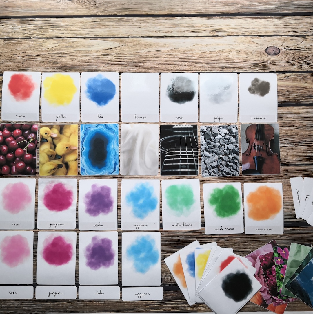 Montessori Color Nomenclature Cards, Color Flash Cards, Digital ...