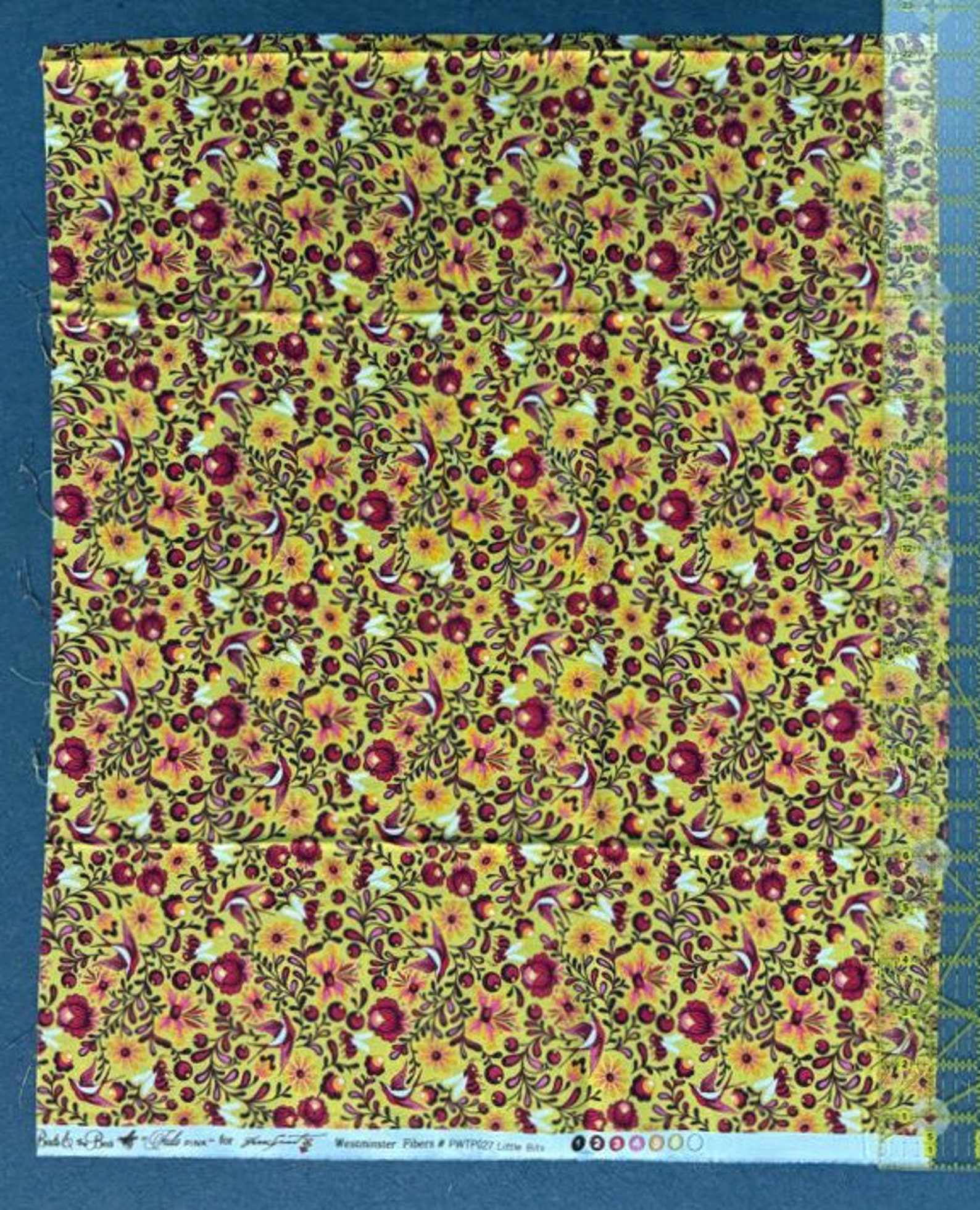 Tula Pink the Birds and the Bees Little Bits in Honey OOP 1 Half Yard ...