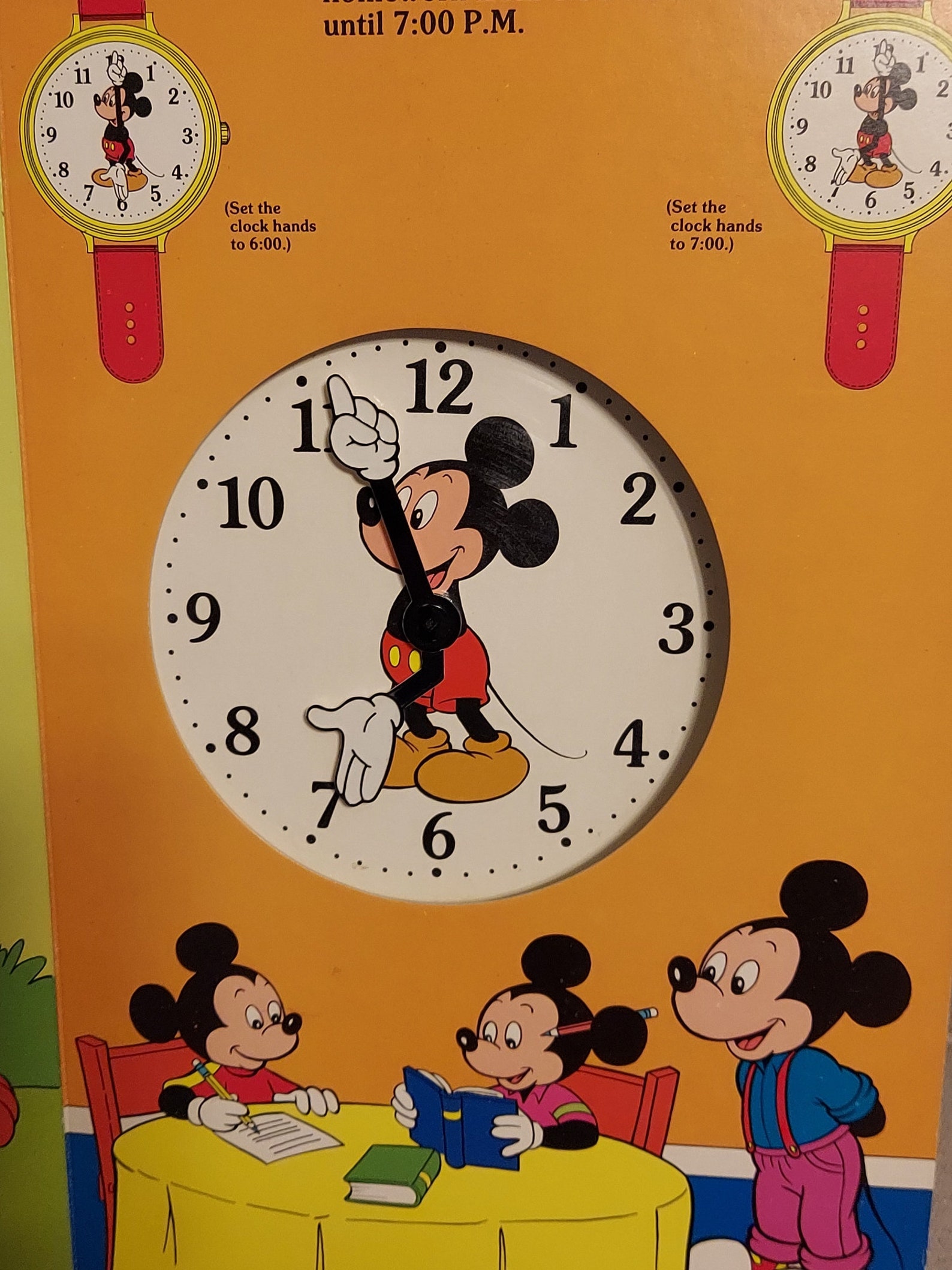 Mickey Mouse Clock Book Vintage Learn to Tell Time - Etsy