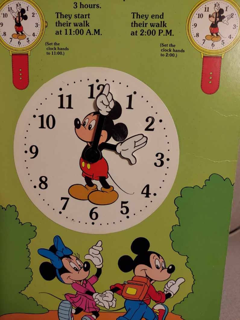 Mickey Mouse Clock Book Vintage Learn to Tell Time - Etsy
