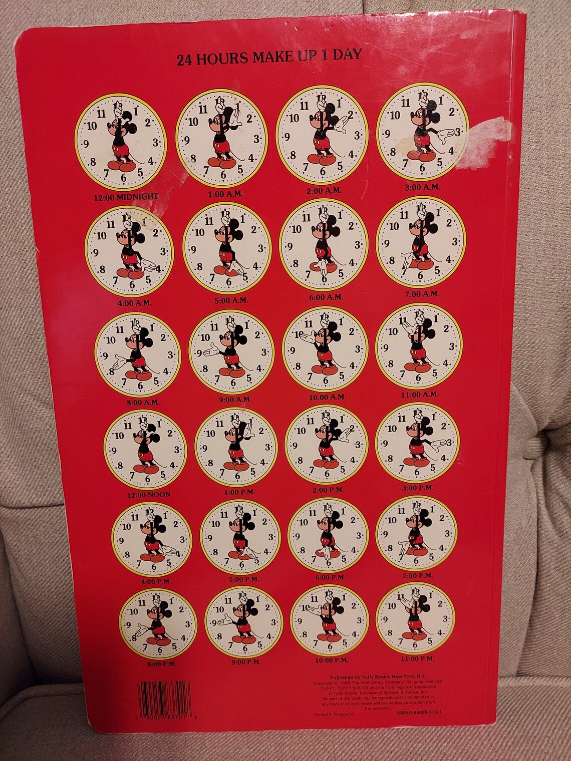 Mickey Mouse Clock Book Vintage Learn to Tell Time - Etsy