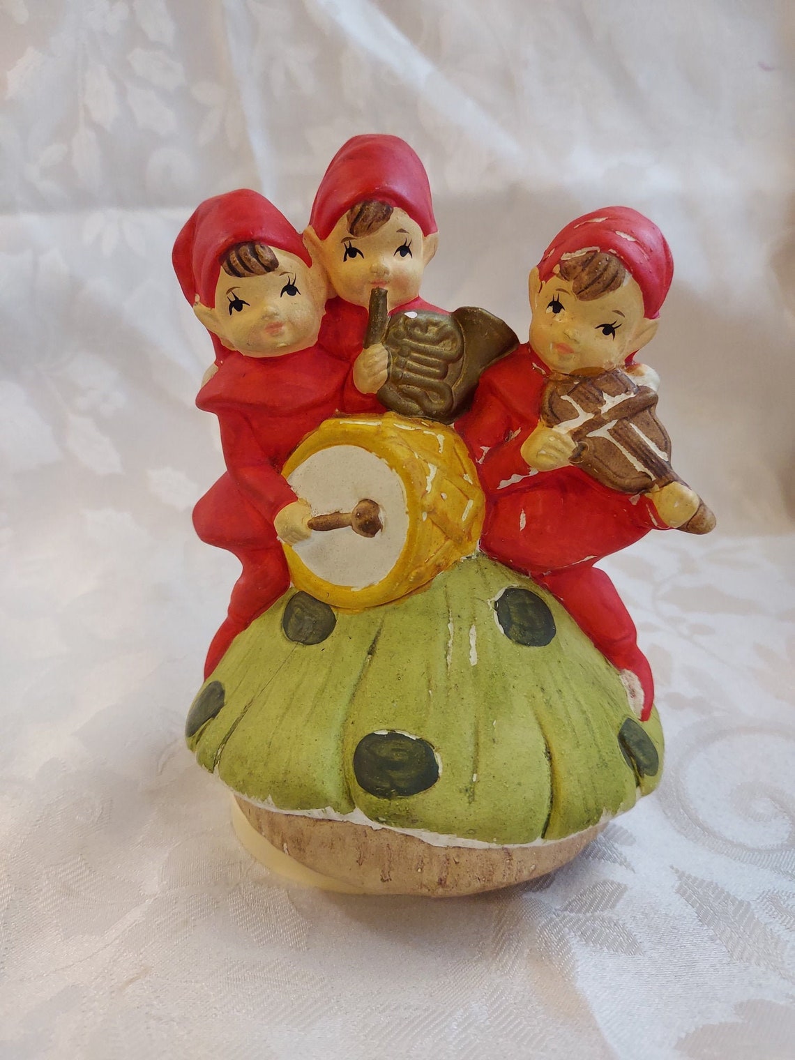 1973 Sankyo Pixie Music Box Vintage Christmas Figurine Music Box Made ...