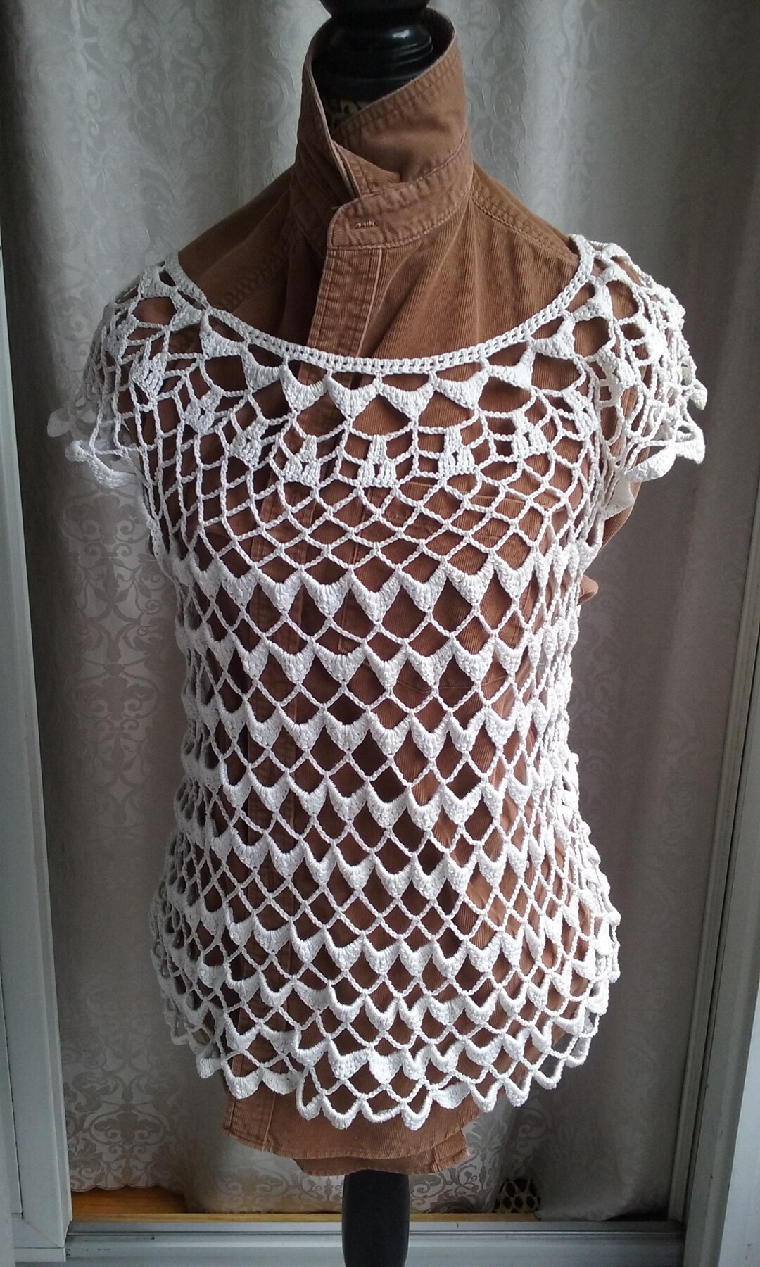 Vintage Shell Top - Hand Crocheted Open Style 1970s Top - Etsy
