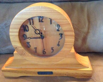 Wood mantle clock | Etsy