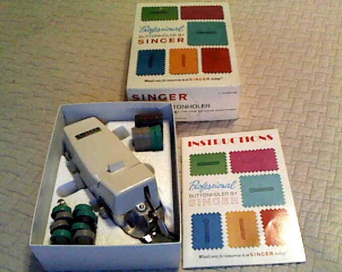 Buttonholer Kit by Singer Eyelet Kit # V102878 Vintage Professional Kit ...
