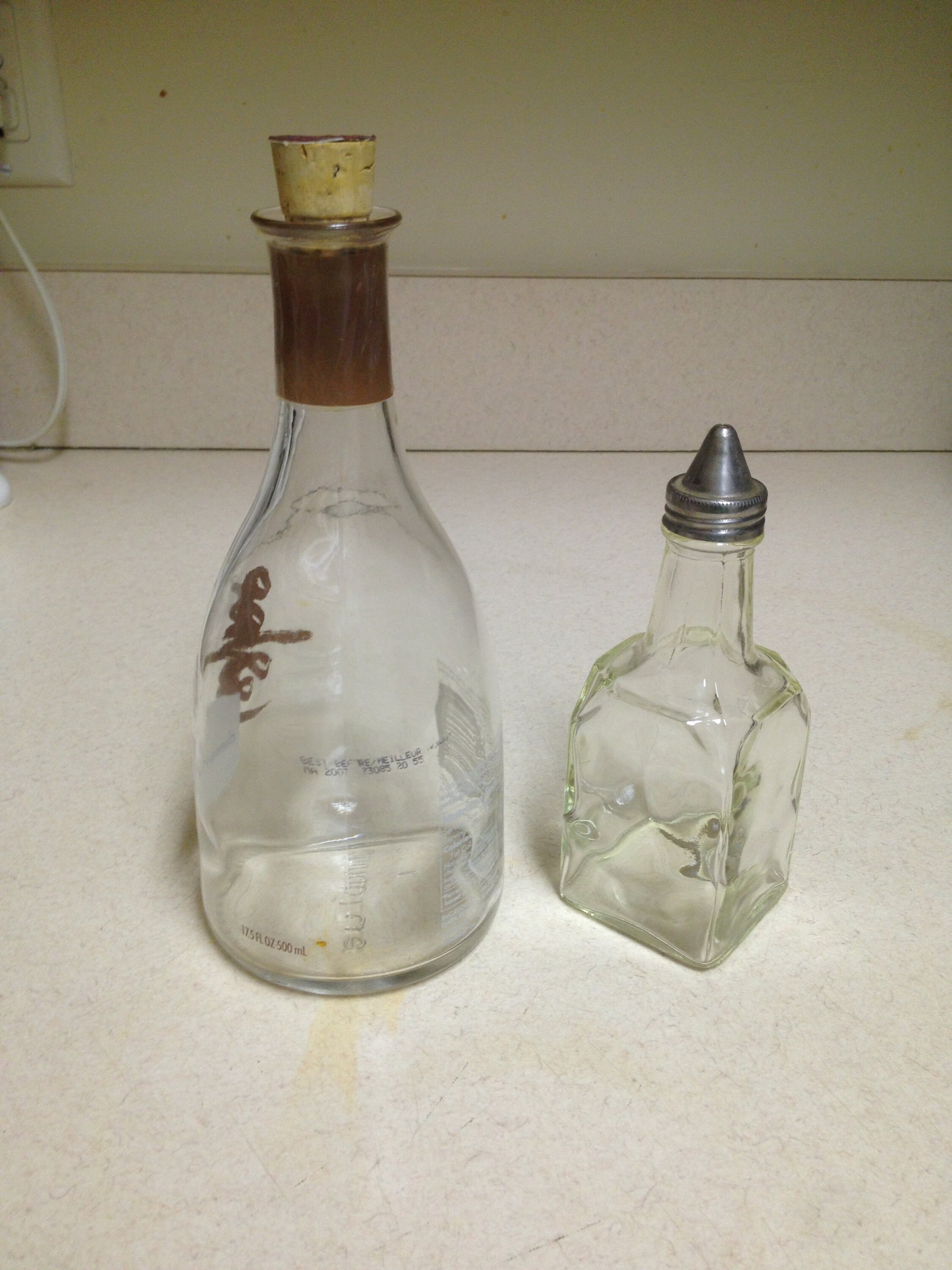 Glass Odd-shaped Jars or Bottles Clear Glass Vinegar or Oil - Etsy UK