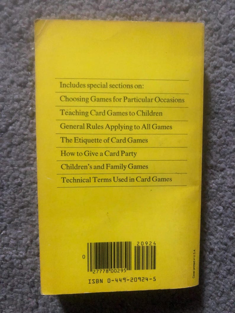 Official Rules of Card Games Rules of Over 300 Popular Card Games - Etsy