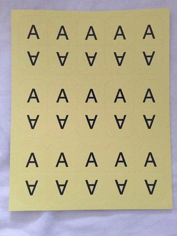 Alphabet Tabs A-Z Labels Multi-colored Double Sided Alphabet | Etsy