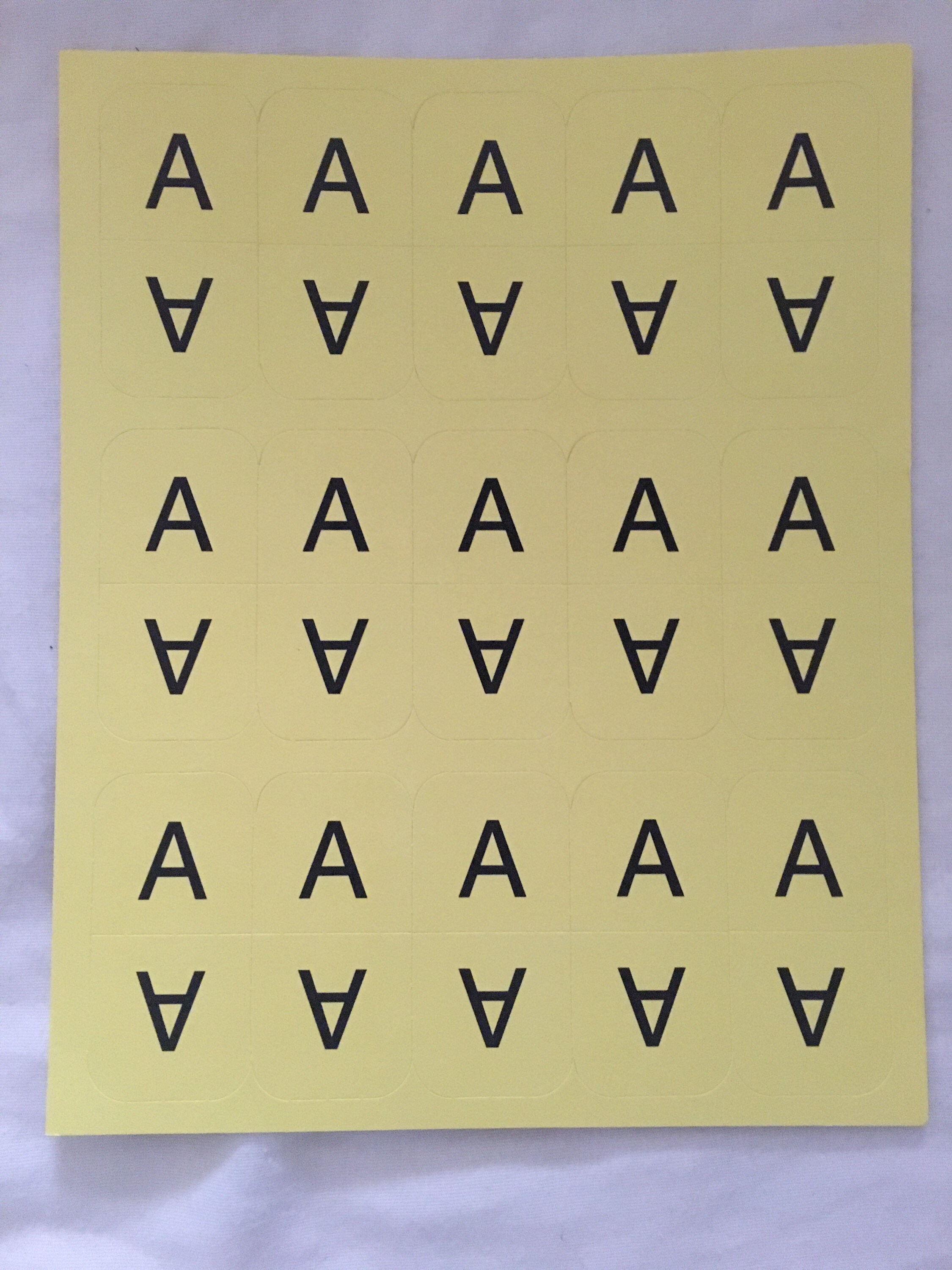 Alphabet Tabs A-Z Labels Multi-colored Double Sided Alphabet Tabs Lot ...