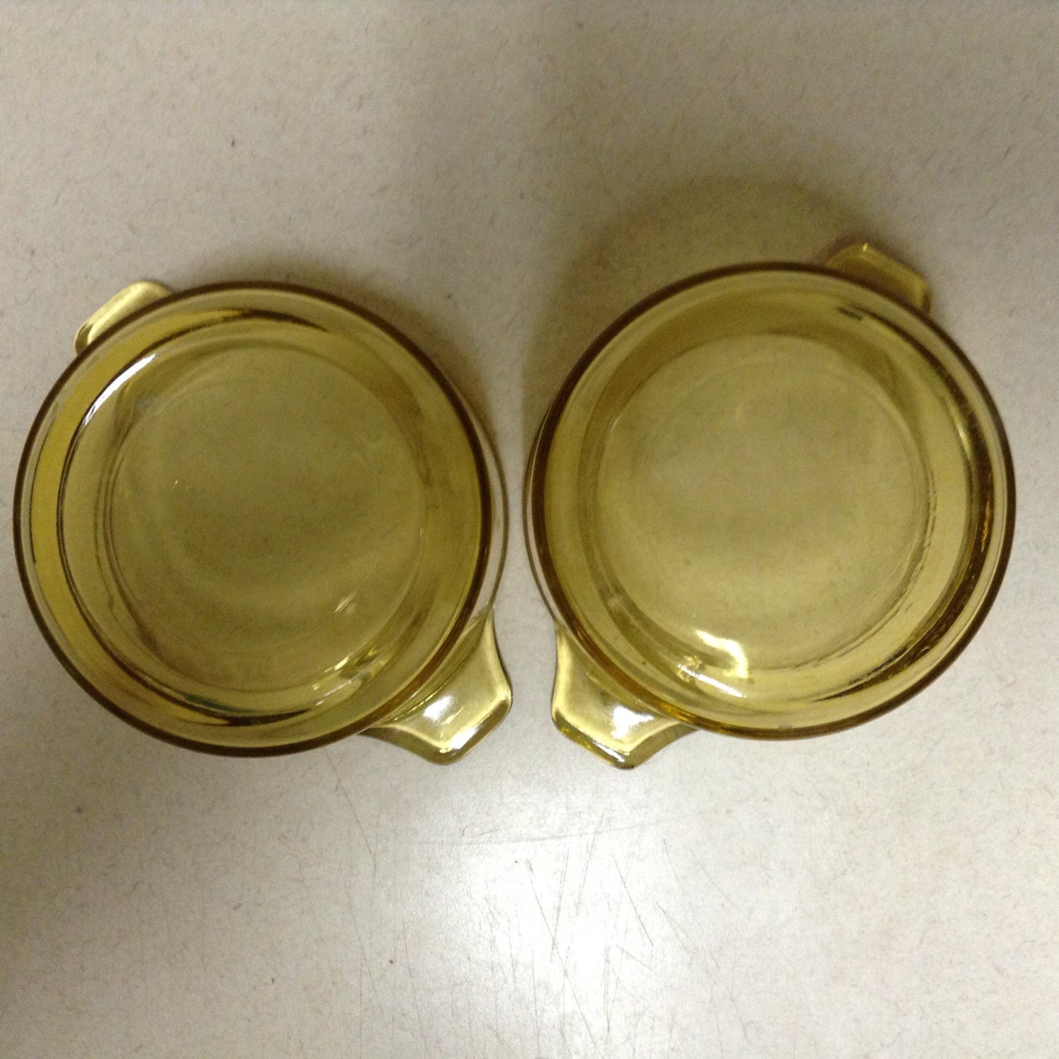 Dynaware Baking Dishes Pyrorey Set of Two Clear Amber Colored Baking ...