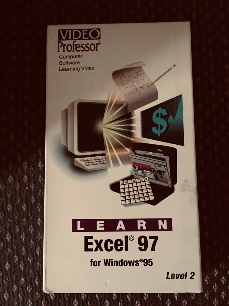 VHS Video Professor Computer Software Learning Videos Win 95 Excel 97 ...