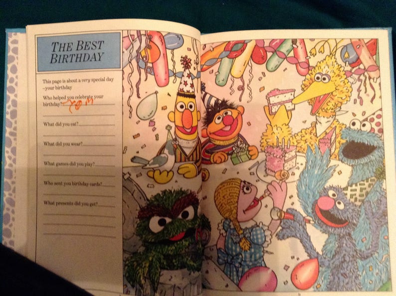 SESAME STREET My Memory Book How I've Grown What I've | Etsy